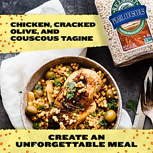 RiceSelect Pearl Couscous, Israeli-Style Wheat Couscous Pasta, Non-GMO, 24.5-Ounce Jar, (Pack of 1)