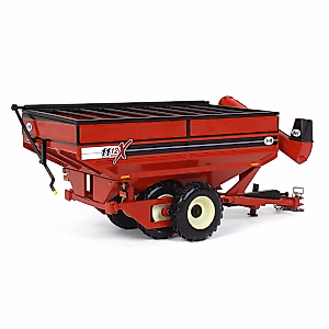J&M 1112 X-Tended Reach Grain Cart with Dual Wheels Red 1/64 Diecast Model by SpecCast JMM009