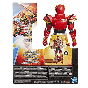 Power Rangers Dino Fury Spiral Strike Red Ranger, 12-inch Action Figures, Electronic Spinning and Light FX, Toys for 4 Year Old Boys and Girls and Up