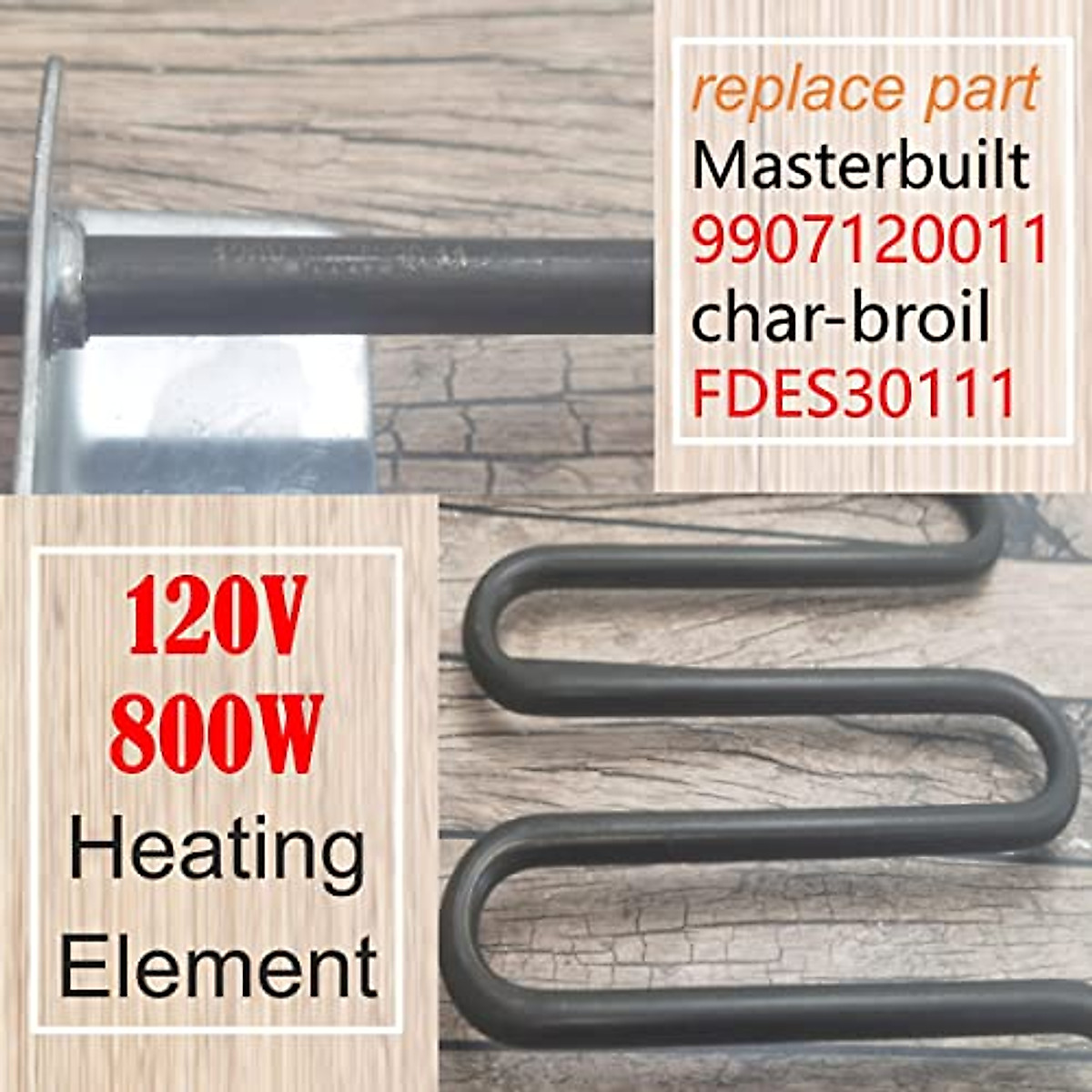 Replacement Electric Smoker 800 Watts Heating Element for Char-Broil and Masterbuilt 30" Digital Control Electric Smoker