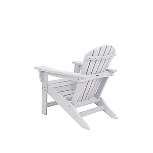 NewTechWood Child Adirondack Patio Chair Weather Resistant, Easy Installation, Widely Used in Outdoor, Fire Pit, Deck, Lawn, Outside, Garden Chairs (Ivory)