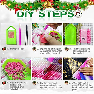 clothmile Christmas Tree Diamond Art Kits for Adults Christmas Full Drill Diamond for Beginners, 5d Paint with Diamonds Pictures Gem Art Kits DIY Adult Crafts Kits 12x16inch