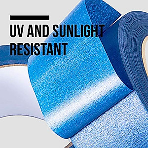 Lichamp 6-Piece Blue Painters Tape 2 inches Wide, Blue Masking Tape Painter's Bulk Multi Pack, 1.95 inch x 55 Yards x 6 Rolls (330 Total Yards)