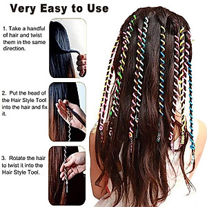 18 Pcs Hair Styling Twister Clip for Girl Women,ZXK CO Braided Rubber Hair Band Twist Barrette Spiral Spin Hair Tool Accessories Elastic Hair Rope Cute Hairband