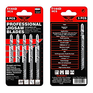 25 x TopsTools T144D Jigsaw Blades for Bosch, Dewalt, Makita, Milwaukee and many more