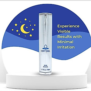 Uplifting Skin Certinol Serum - Anti-Aging Cream with Glycolic Acid, 3D Ceramide & Retinol, Firming & Tightening Moisturizer, 1.7oz