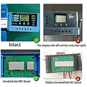 Peidesi PWM 30A Solar Charge Controller 12V 24V PV Regulator for Lifepo4 Lithium Gel Lead Acid for 100W 200W 300W Solar Panel LCD Display Dual USB 5V Output PDS-12V30A-CON