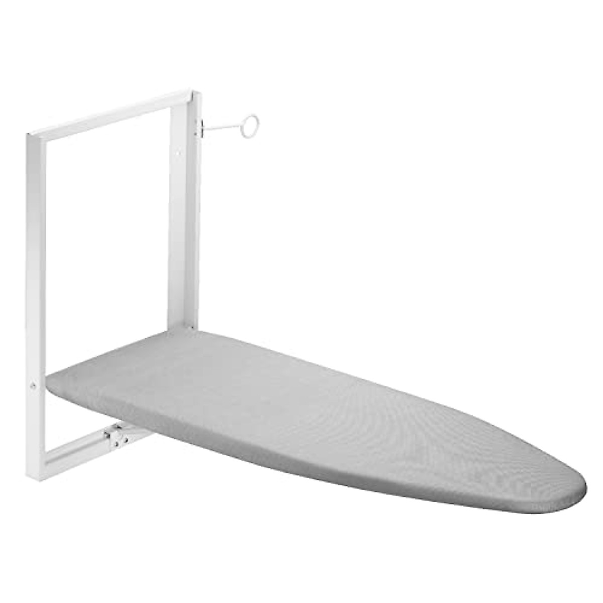 Bartnelli Premium Wall Mounted Ironing Board | Foldable Iron Board Station for Home, Dorm, Apartment & Small Spaces Easy-Release Lever, Cotton Cover & All Tools Included Easy Assembly (Size - 36x12”)