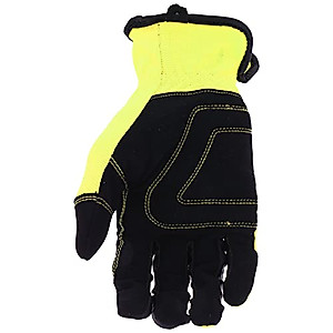 West Chester Men's High-Dexterity Work Gloves, Synthetic Leather Palm, Padded Knuckle, 3-Pack, Yellow/Blue/Black, Large, (86156-L3P)