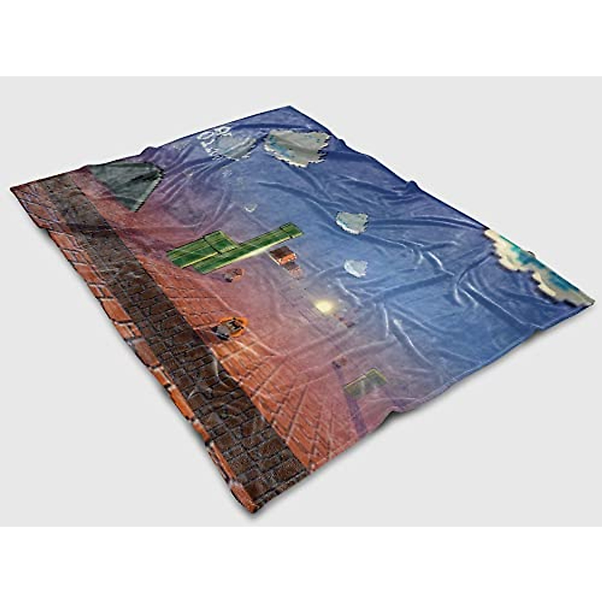 NICHIYOBI Redcap Beard Plumber Bros Game Flannel Blanket Kobayashi Tohru Kanna Lightweight Cozy Throw Blanket Warm Bed Blanket fit Sofa and Couch (04,Medium 60x50in)