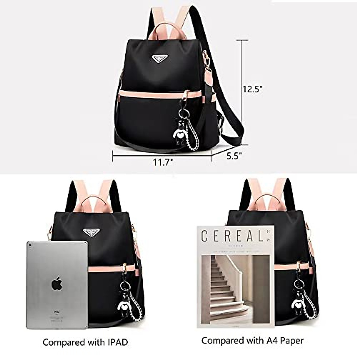 go-done Small Nylon Women Backpack Purse Anti-theft Fashion Travel Shoulder Bag,Ladies Single Shoulder Bag,Mini Backpack