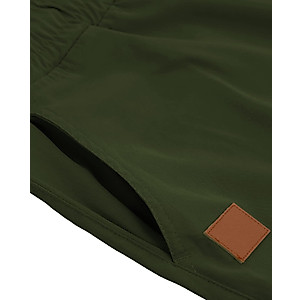 Mens Shorts Casual Classic Fit Athletic Workout Golf Shorts Cotton Cargo Shorts for Men Summer Beach Shorts with 4 Pockets, Army Green-M