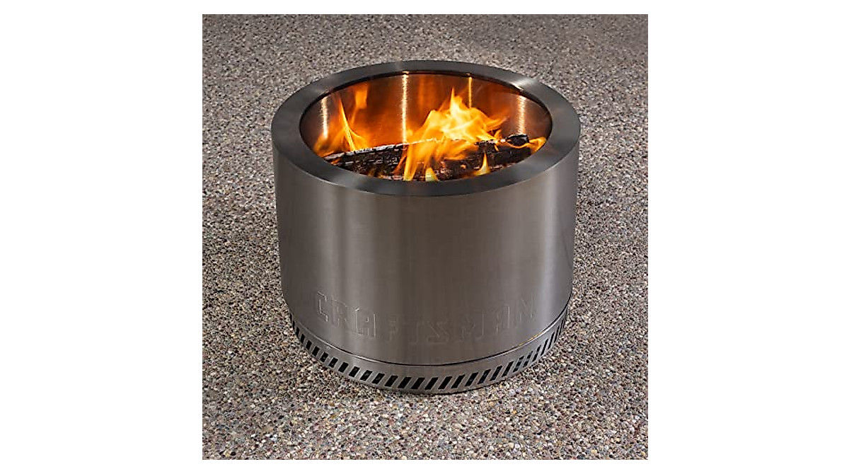 CRAFTSMAN 19.5" Smokeless Fire Pit - Portable & Stylish