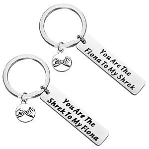 FAADBUK Shrek Set Keychain Shrek Fans Inspired Gift You're The Shrek to My Fiona Jewelry for Best Friend Couple (Shrek & Fiona K-S)
