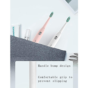 HKF HO KI HO Sonic Electric Toothbrush,USB Rechargeable Toothbrush with Minimum 40 Days Use,2 Mins Smart Timer and 5 Optional Modes,4 Brush Heads(White)