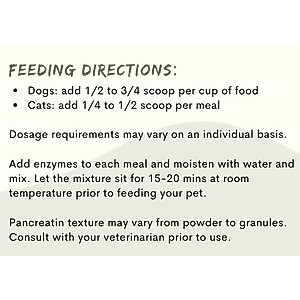 Pancreatin 10X - Pancreatic enzymes for Dogs and Cats (Made in USA) High Strength | Low Odor |10oz (285g)