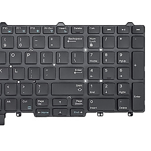 Replacement Keyboard for Dell Latitude E5550 E5570 5550 5580 5590 5591, Precision 3510 3520 7510 7520 7710 7720 Series Laptop with Pointer with Backlit No Frame US Layout