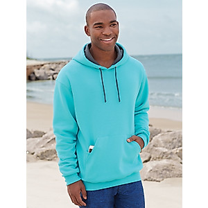 Fruit of the Loom Men's Hooded Sweatshirt,Scuba Blue,X-Large