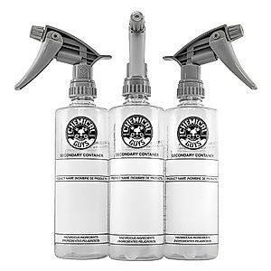 Chemical Guys ACC138 Secondary Container Dilution Bottle with Heavy Duty Sprayer, 16 oz, 3 Pack