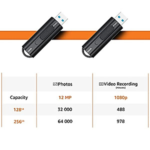 Amazon Basics - 256GB Ultra Fast USB 3.1 High Capacity Flash Drive for Fast Data Transfer and Storage, Black