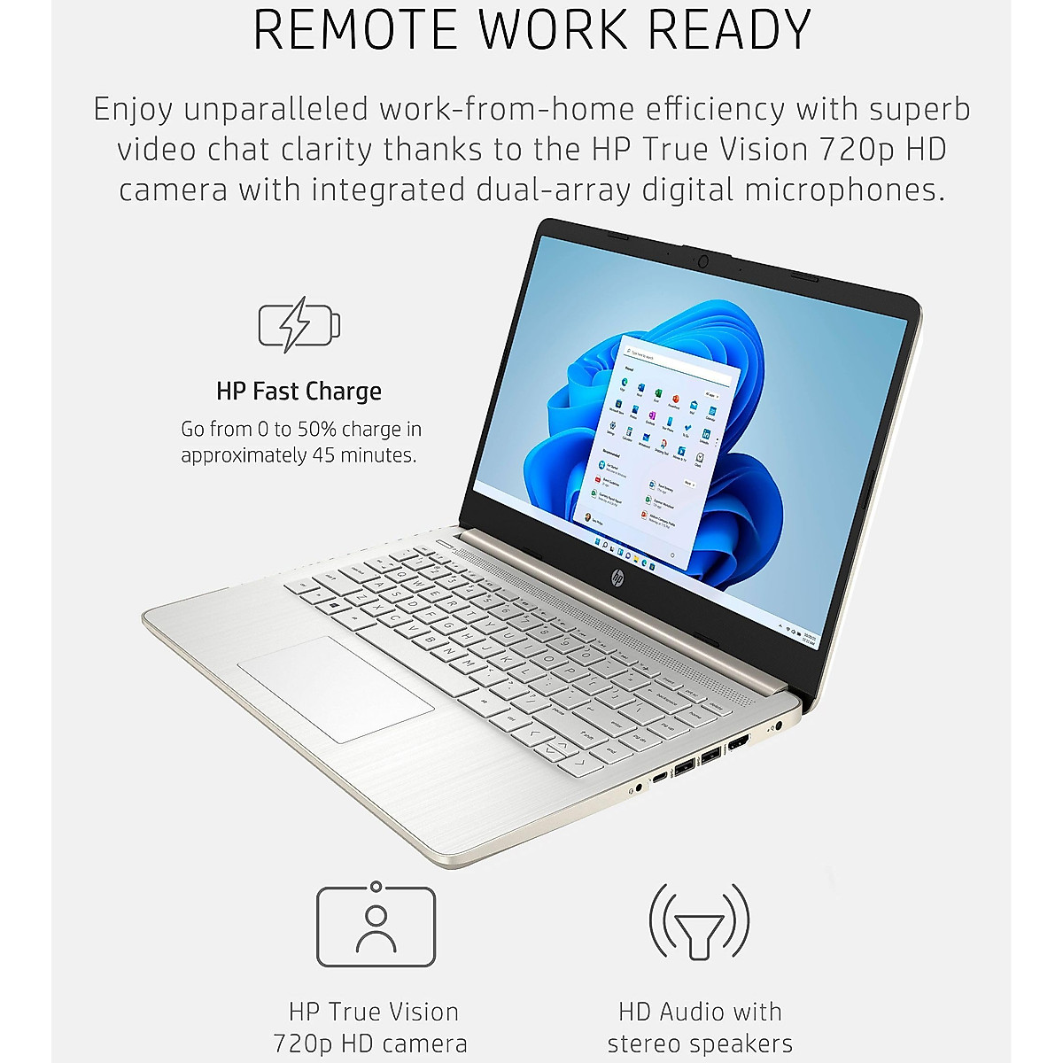 2021 HP 14" FHD Display Laptop Computer, 10th Gen Intel Core i3-1005G1 Processor, 8GB RAM, 512GB PCIe SSD, Backlit Keyboard, HD Webcam, HD Audio, HDMI, Windows 10 S, Silver, 32GB Snow Bell USB Card