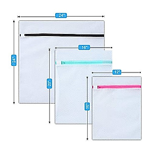 GDFYMI Mesh Laundry Bags, Washing Machine Clothing Washing Bags with Zipper, Reusable and Durable Mesh Wash Bags, Travel Storage Organize Bag for Delicates Bra, Underwear, Blouse or Hosiery (Set of 7)