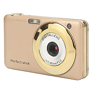 Kids Digital Camera, 8X Zoom 48MP Kids Camera with Storage Bag and Charging Cable, 2.7 Inch Compact Vlogging Camera for Children Beginners Gold