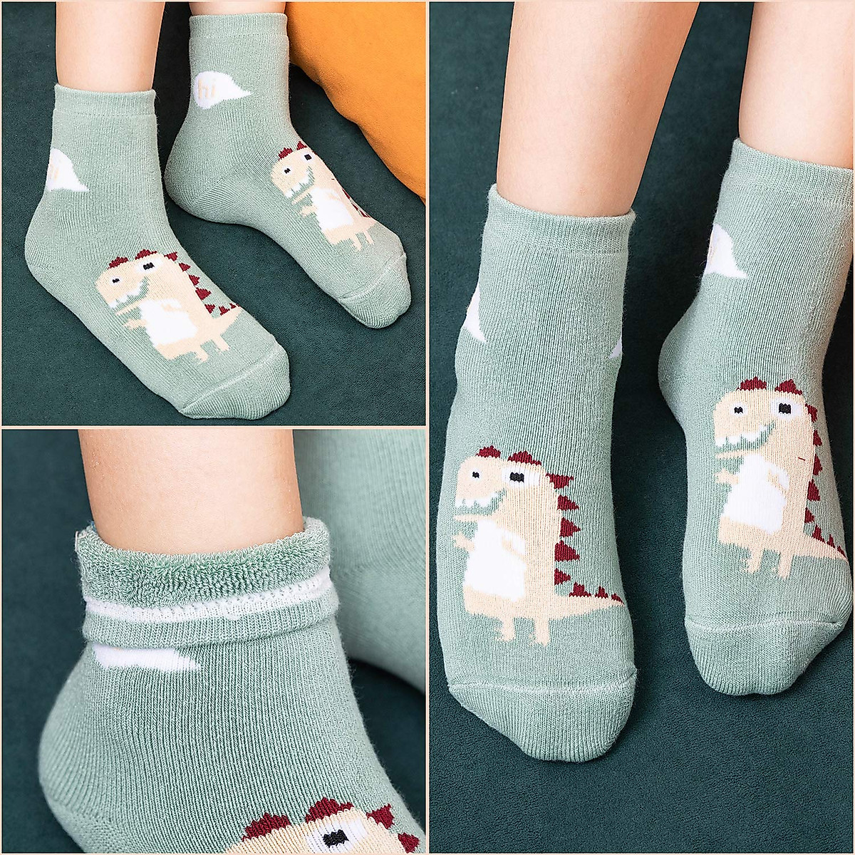 HowJoJo Toddler Boys Thick Cotton Socks Kids Warm Socks Winter Thermal Crew Socks 3-5 Years