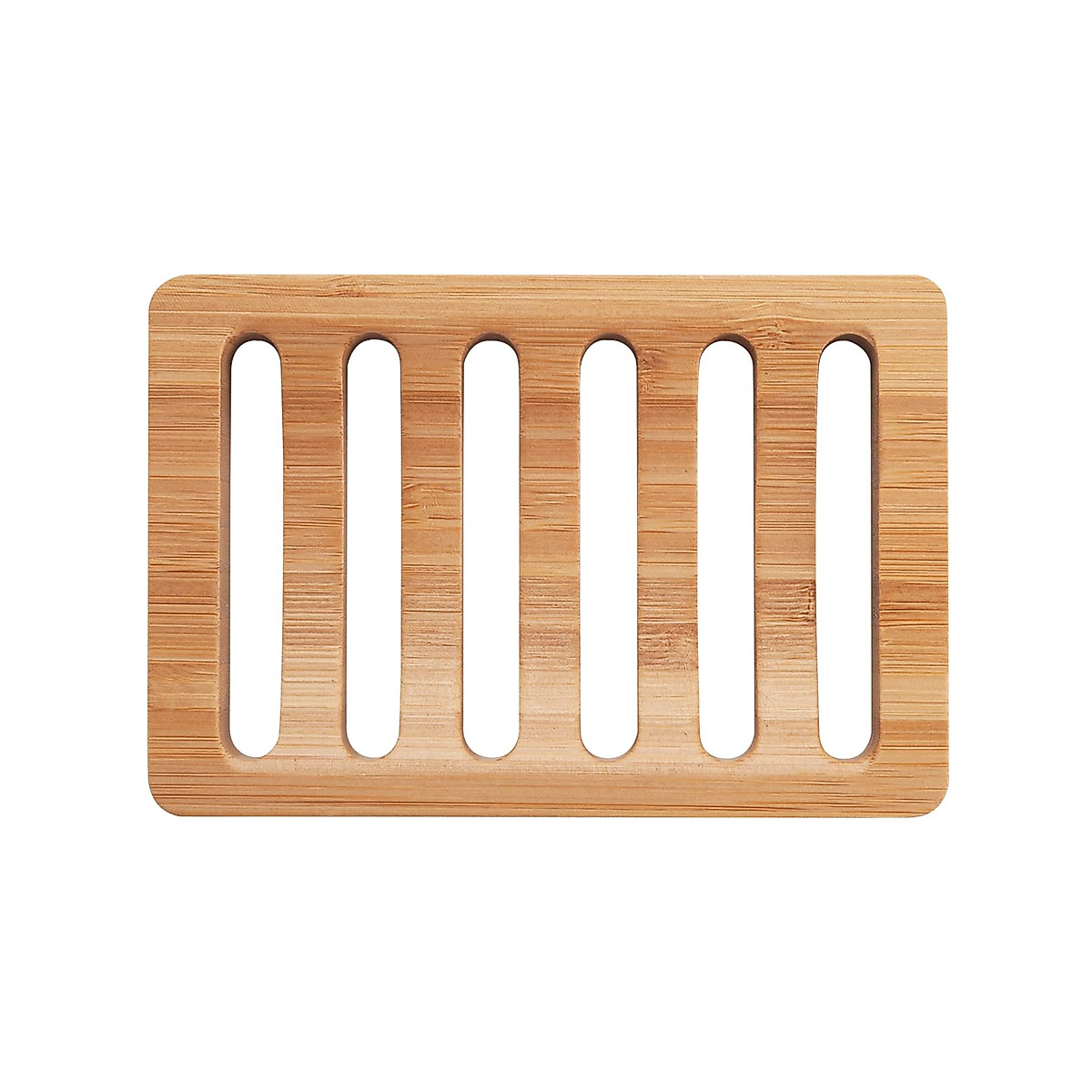 AmazerBath Bamboo Soap Dish, Wooden Soap Holder , 2 Pack Soap Dishes for Bar Soap, Wooden soap Tray, Kitchen Soap Tray Self Draining (Wooden Color)