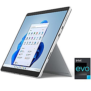 Microsoft 8PN 00001 Surface Pro 8 13" Touch Intel i5-1135G7 8GB/128GB Laptop - Platinum Bundle Surface Pro Signature Mechanical Keyboard, Black and 1 YR CPS Enhanced Protection Pack