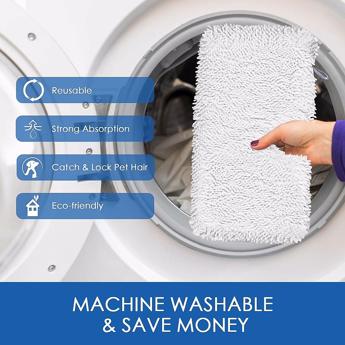 6 Pack Pocket Steam Mop pad Cleaning Pads for Shark Steam Pocket Mop S3500 Series S3501 S3601 S2902 S3901 S3550 S3601d S3801 S3801co Se450 S2901