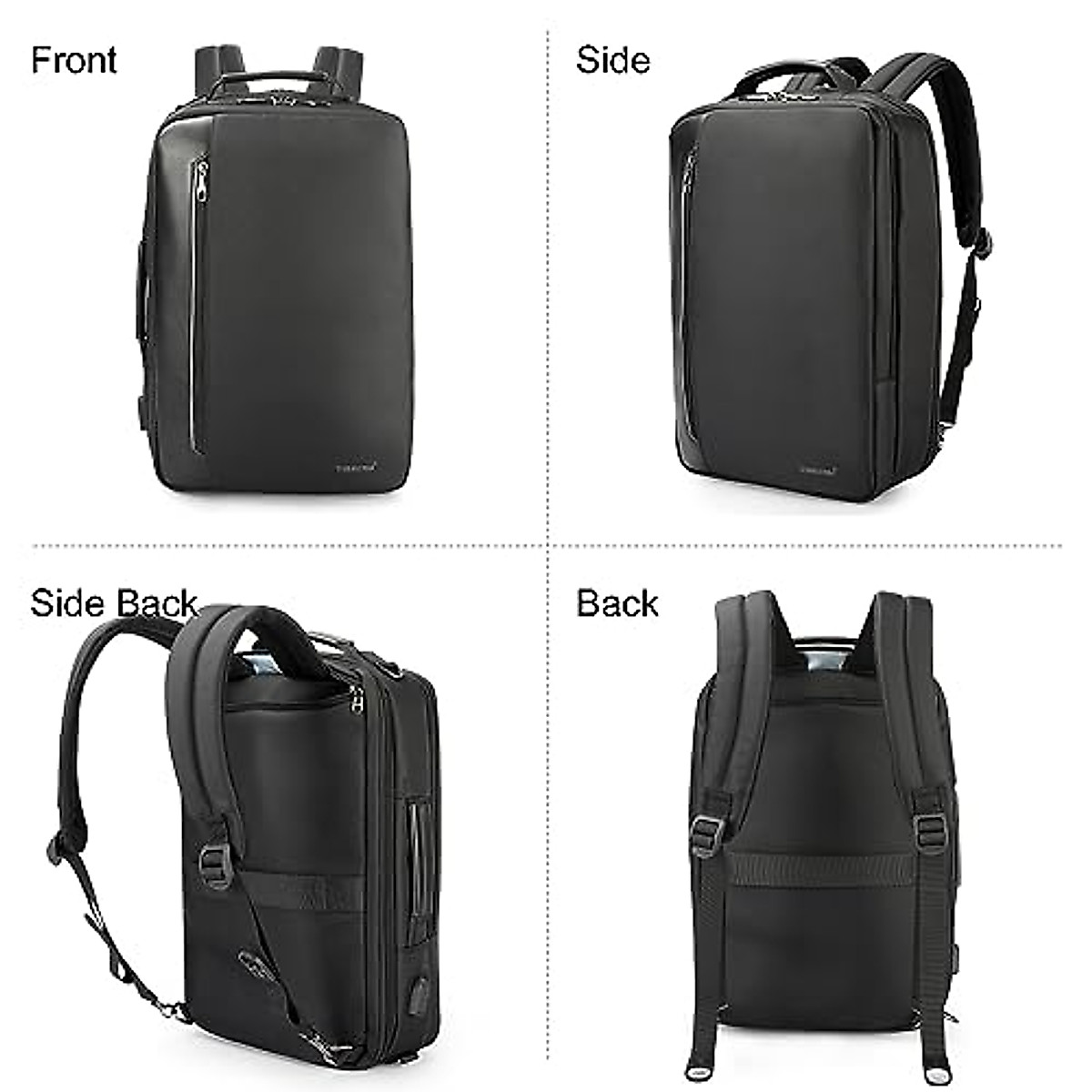 TIGERNU Laptop Backpack for Men 4-in-1 Business Backpack 15.6 Inch Computer Professional Backpack for Travel (TGN-B006 Black)