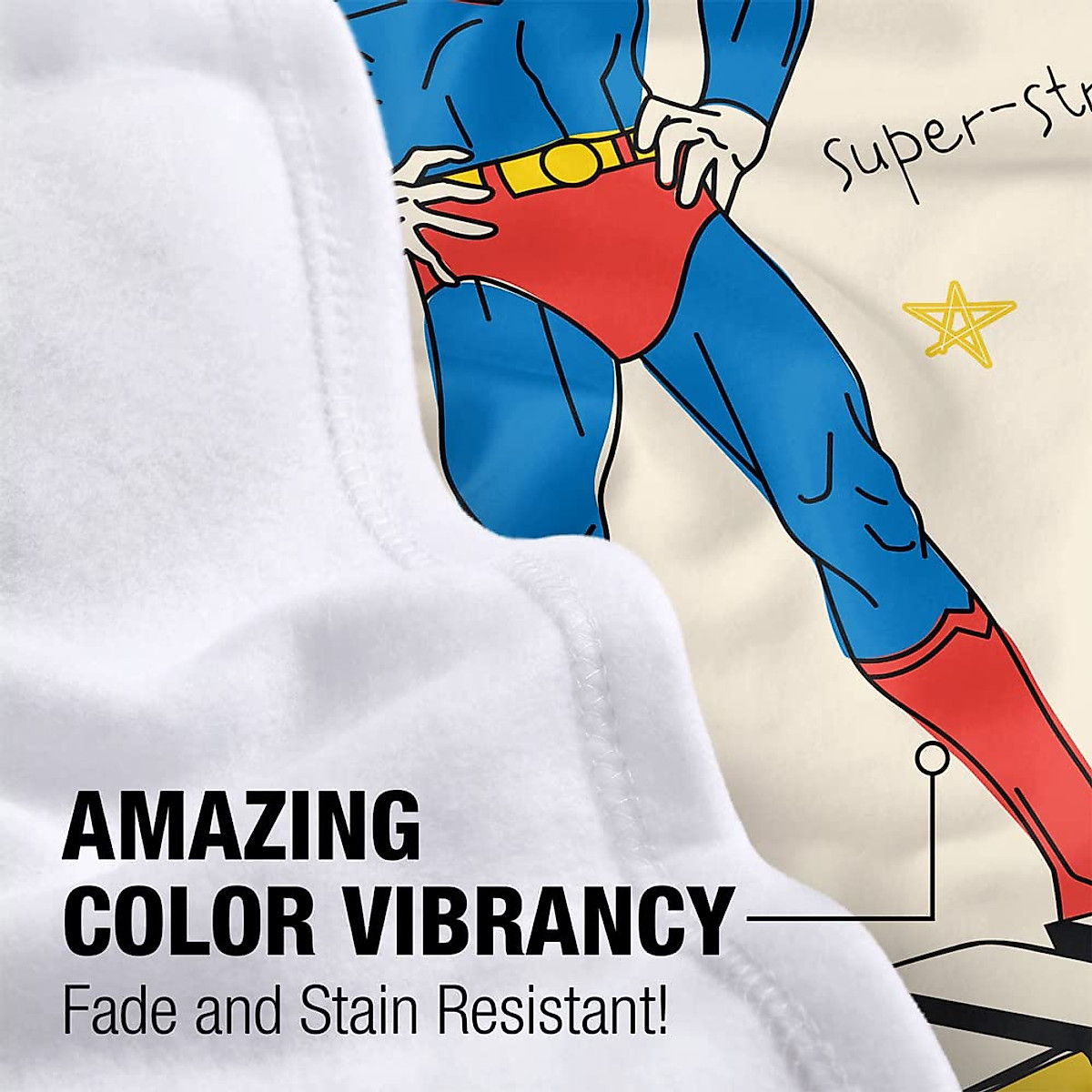 LOGOVISION Superman Lightweight Baby Blanket, 30"X40", Making A Superman Unisex for Infants Girls & Boys