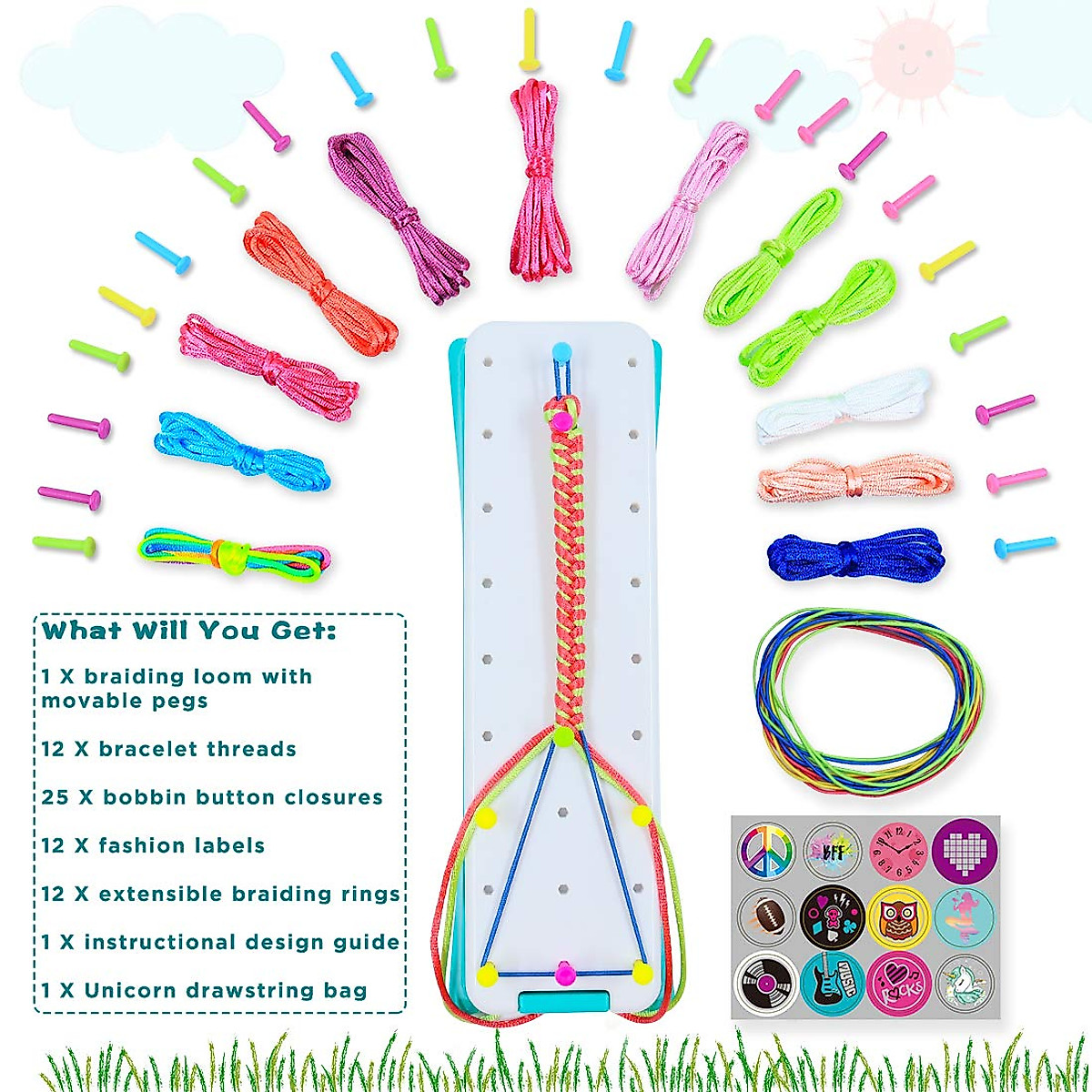 VERTOY Friendship Bracelet Making Kit for Girls - Cool Arts and Crafts Toys for 6 7 8 9 10 11 12 Years Old, Bracelet String and Rewarding Activity, Best Birthday Gifts for Teen Kids