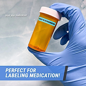 Keep in Refrigerator - Veterinary Label Stickers - 1.63 x 0.38 inch Veterinary Prescription Labels Medical Charts Pharmacy Medication Instruction Vet Stickers File Folder Labels - 1 Packs, 300 Labels