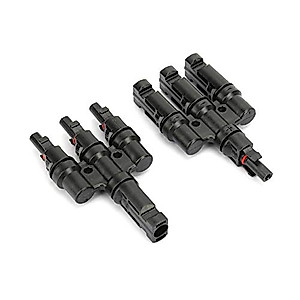 3T 3 Branch Solar Panel Cable AC/DC Branch Connector Splitter Adapter Solar Panel Connector Extension Solar Cable Wire Adapter IP67