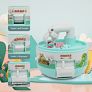 Mini Claw Machine Toys for Kids & Adults with Mini Dinosaur Figures Claw Machine Prizes, Mini Stuff Things that Actually Work, Mini Arcade Game Miniature Novelty Toys for 3+ Year Old Boys & Girls
