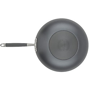Anolon Advanced Home Hard-Anodized Nonstick Open Stock Cookware- Woks (12-Inch Open Wok, Moonstone)
