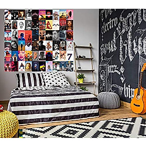 Btaidi 110 Pcs Album Cover Aesthetic Pictures Wall Collage Kit, Album Style Photo Collection Collage Dorm Decor, 70 Album Cover Posters 40 Music Stickers , 4x6 inch Album Cover Poster for Room Bedroom Aesthetic