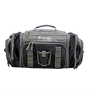 FROGG TOGGS Heavy Duty Fishing Tackle Duffle Bag, Includes Bait Trays,Black