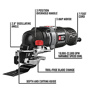 PORTER-CABLE Oscillating Tool Kit, 3-Amp, 52 Pieces (PCE605K52)