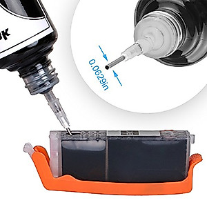 Printer Refill Ink Dye Bottles Kit for Refillable Cartridges and CISS, for PIXMA MG7720, MG7520, TS9020, IP8720, MP980, MP990, MG8120, MG8120B