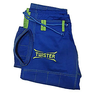 Twister Women Brazilian Jiu Jitsu Gi Preshrunk Premium Quality Fabric Comes with White Belts & Gi Bag… (W1, Blue)