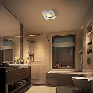 OREiN Bathroom Exhaust Fan with Light, 110 CFM 2.0 Sones, 27W Bathroom Fan with Light for Home, 1500lm LED Light 3000K/4000K/5000K Selectable & Nightlight, FCC/ETL Listed, Bathroom Fan Light Combo