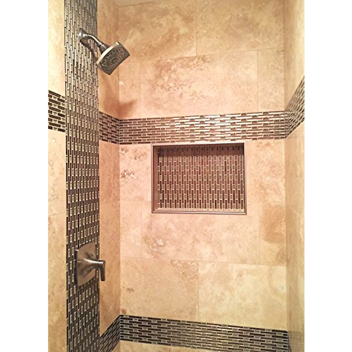 SHOWER CUBE Ready For Tile Waterproof Leak Proof Bathroom Recessed Shower Shelf Shower Niche Organizer Storage For Shampoo and Toiletry Storage (16" x 28" Single Shelve)
