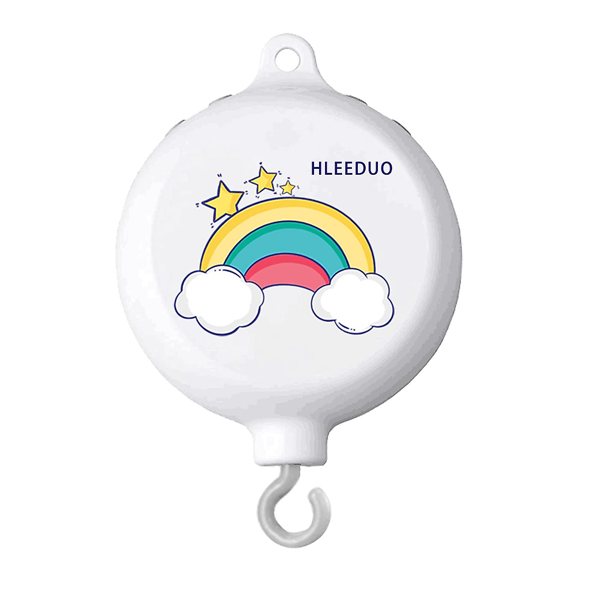 HLEEDUO Crib Mobile Motor, Music Box Spinner with 2 Modes（Turn & Music,Turn Only, Volume Control,12 Lullabies,Portable Sound Machine Baby Sleep,Battery Operated