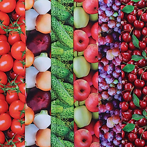 Mook Fabrics Fruits-Vegetables Fabric [45 in. Wide] – 100% Combed Cotton Material for Quilting, Home Decor Accents | Arts, Crafts & Sewing, Vine Tomatoes Cut by The Yard