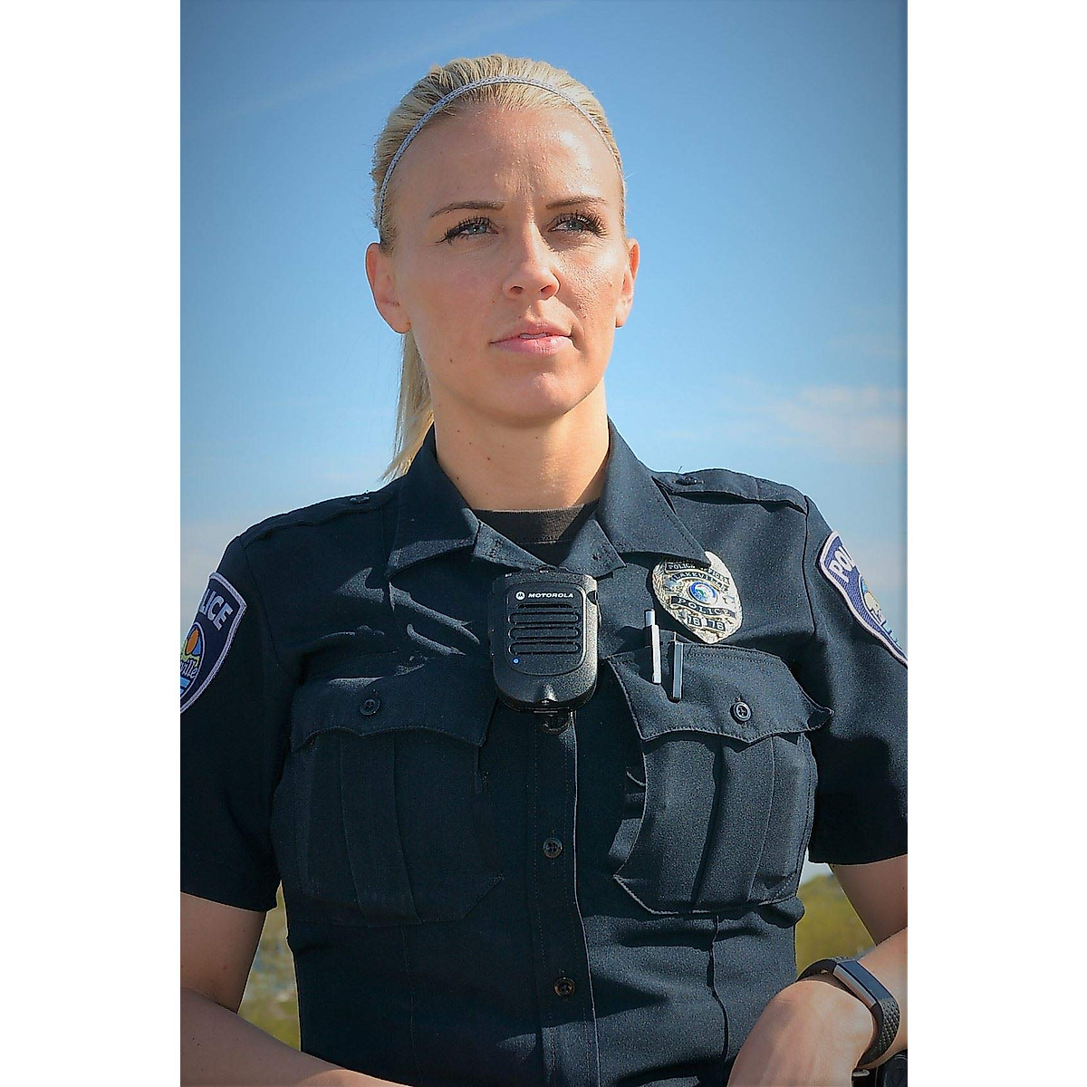 Mic+Tight The Police Mic Clip Tactical Portable Radio Mic Clip for Uniforms or Bullet-Proof Vest Carriers | Clear