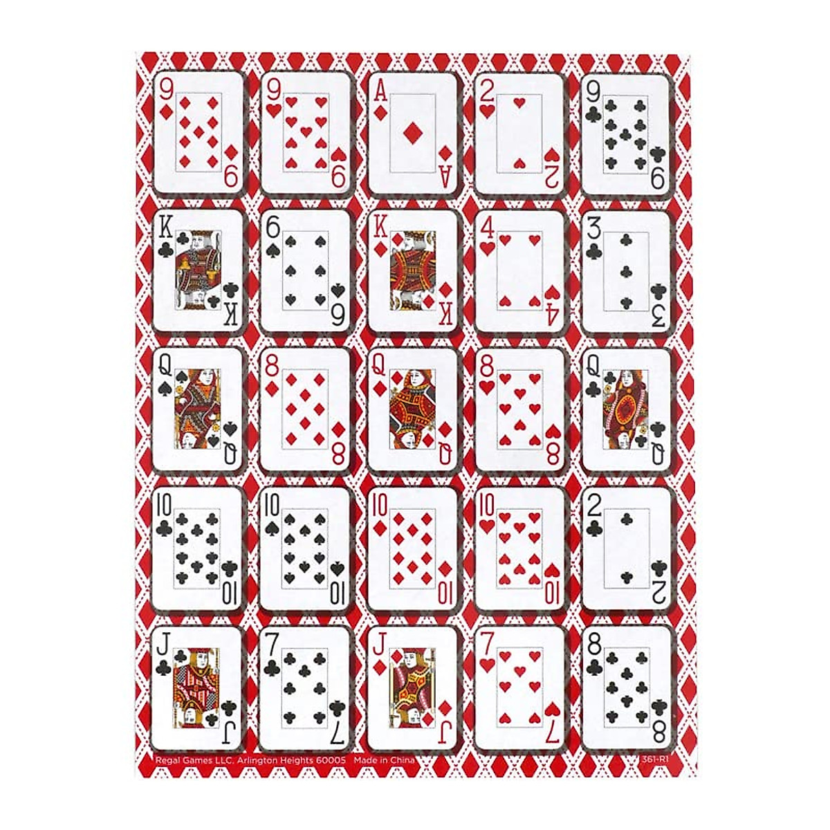 Regal Games - Poker Keeno Bulk Game Set - Includes 36 Two-Sided Boards, 600 Scoring Chips, 1 Deck of Standard Poker Cards - 72 Unique Board Layouts- Casino Night Card Game- Compatible w Poker Keno