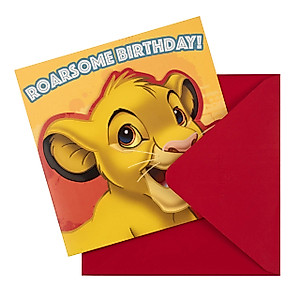 Hallmark Birthday Card for Kids - Die-Cut Lion King Simba Design